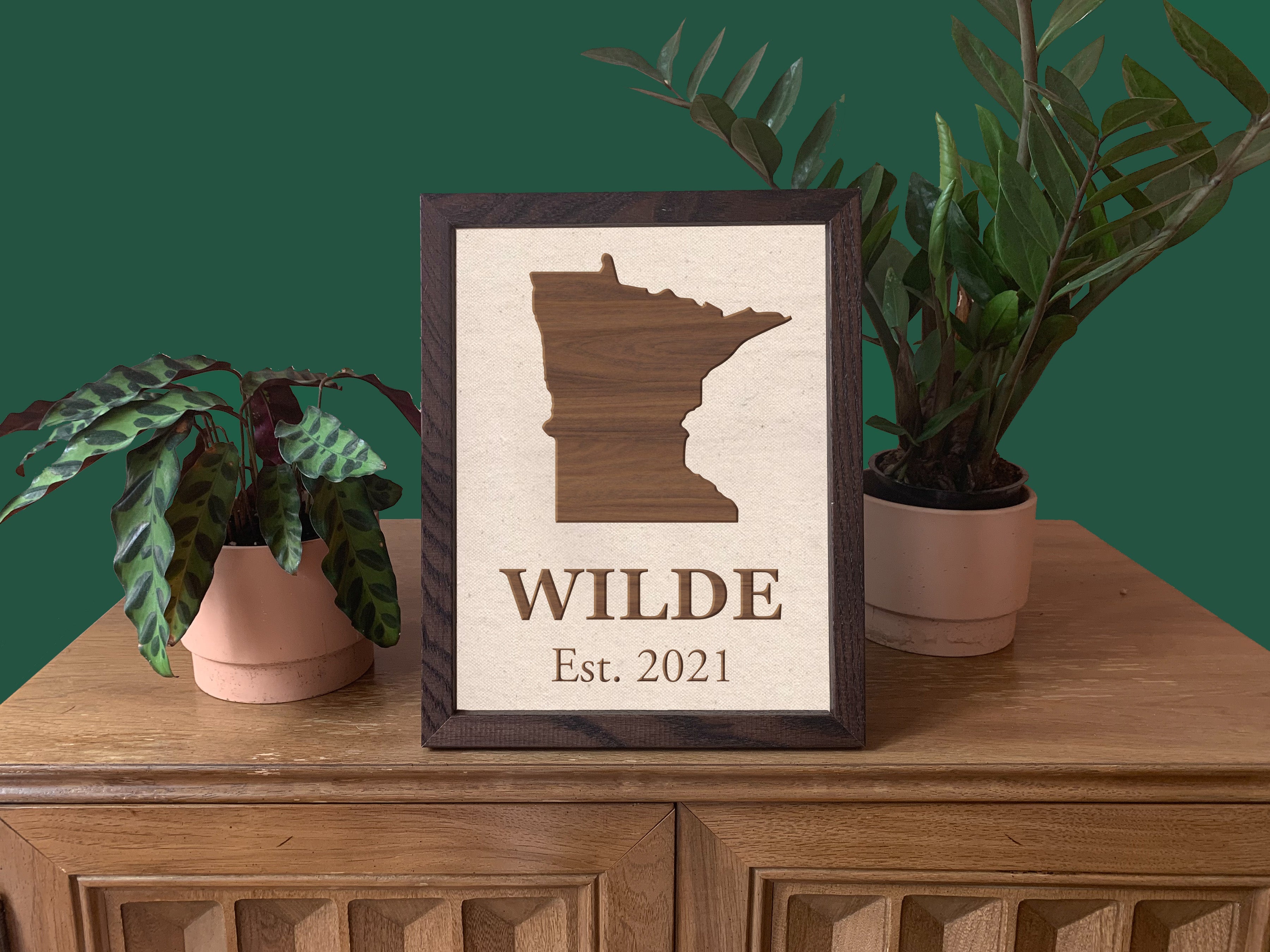 Family Name & State - Linen 12th Year – Paper Anniversary® by Anna V.