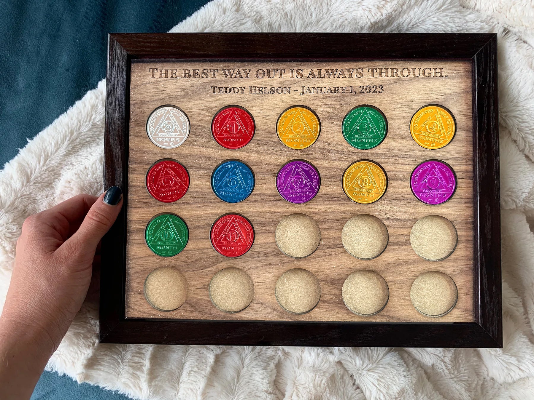 Wooden AA Coin Holder – Paper Anniversary® by Anna V.