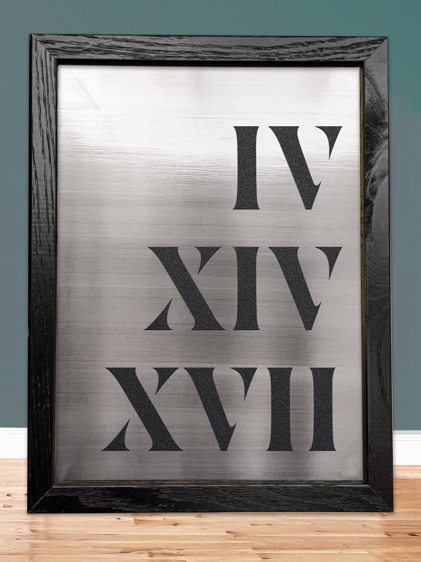 Roman Numerals Wedding Date on Steel – Paper Anniversary® by Anna V.