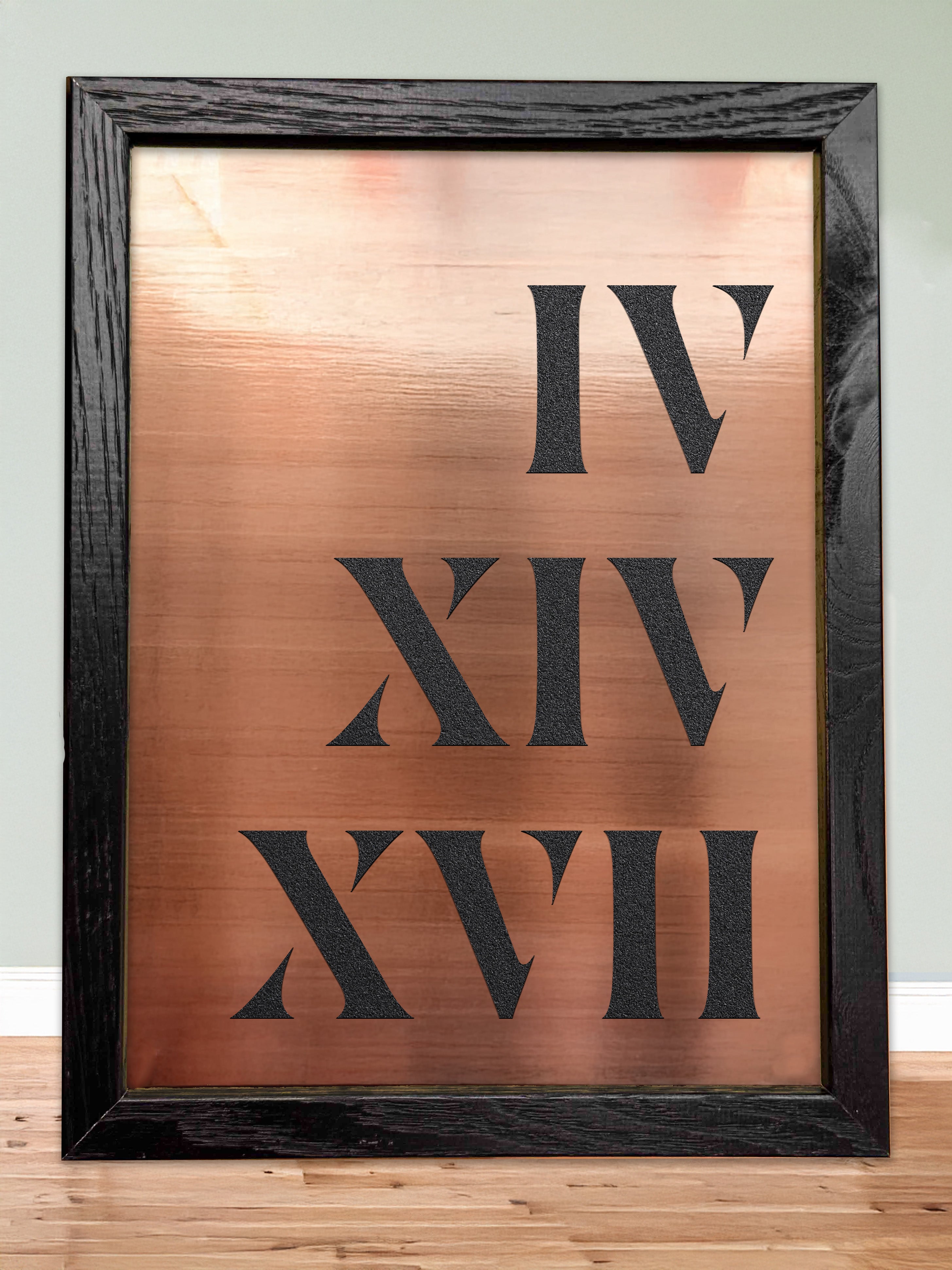 Roman Numerals Wedding Date on Copper – Paper Anniversary® by Anna V.