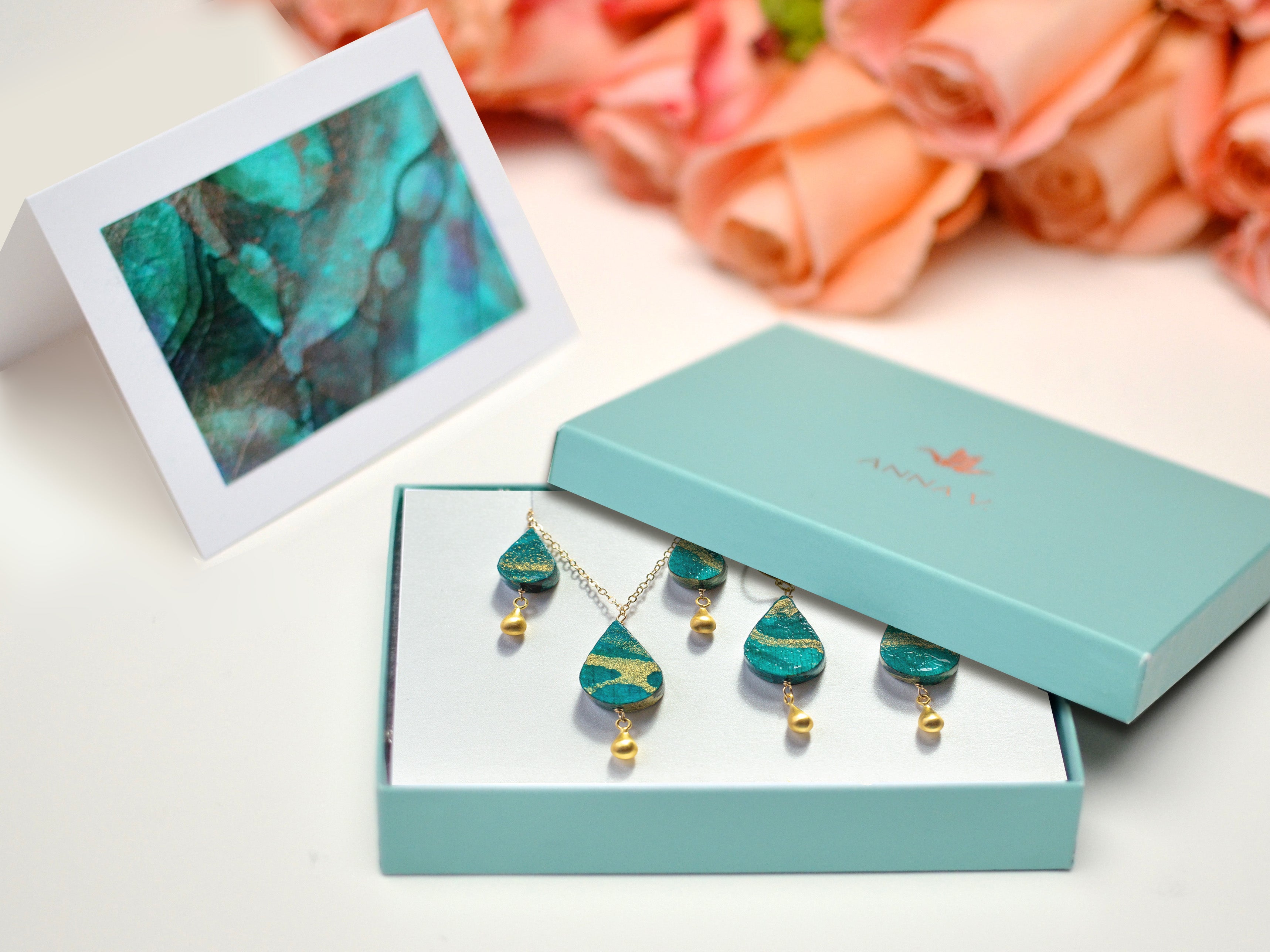 Neptune Paper Jewelry Gift Set | First Paper Anniversary Present for ...