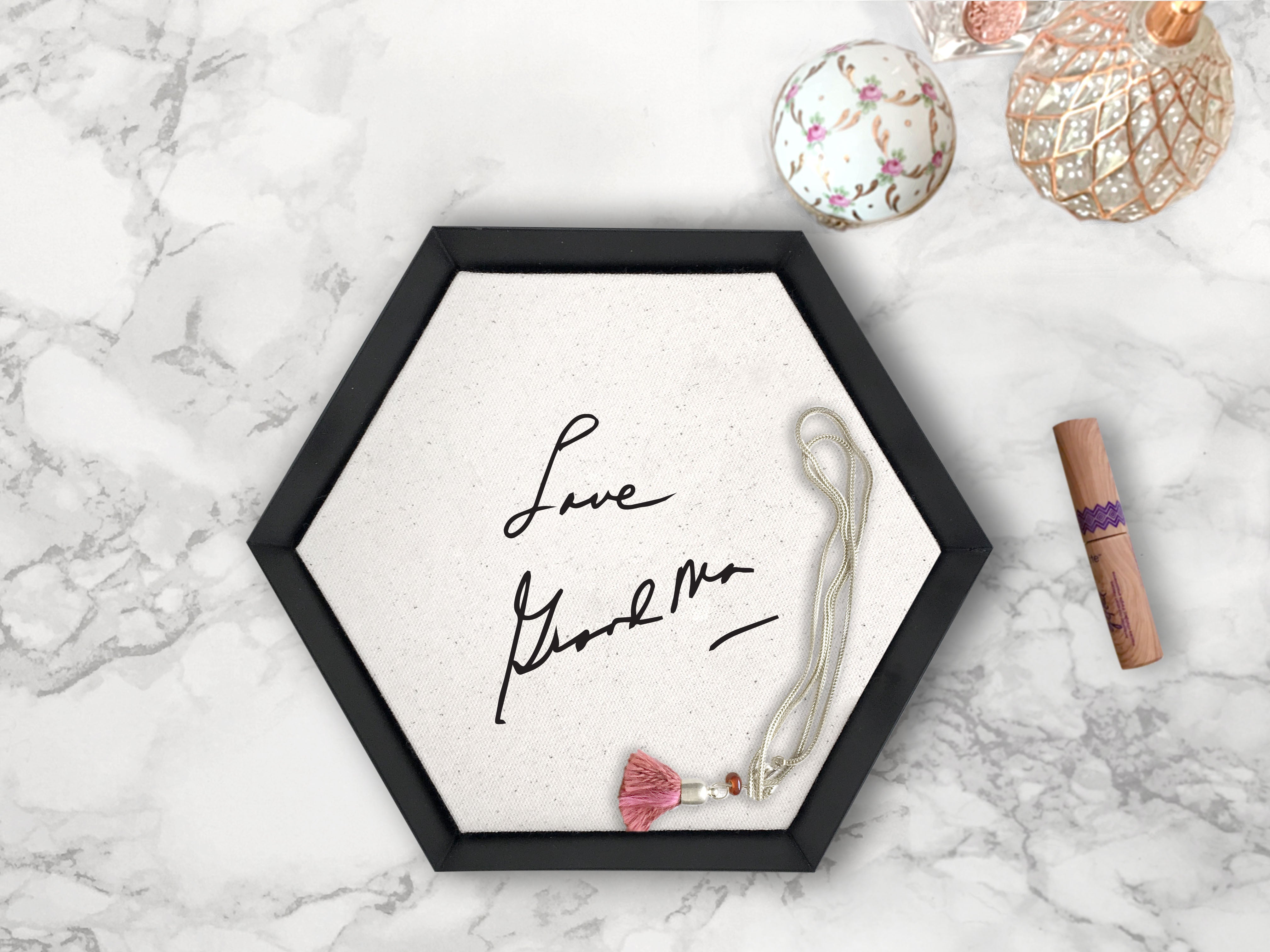 Brooklyn Linen Tray Embossed with Handwriting – Paper Anniversary® by ...